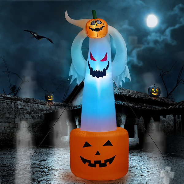 Halloween Decorations - 6FT Ghost with Pumpkin for Halloween ...