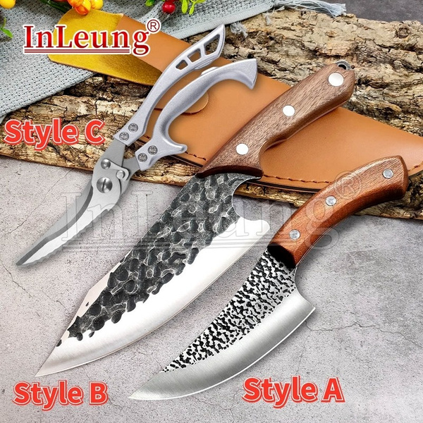 Forged Small Scimitar Boning Knife Kitchen Knife Handmade Forged ...