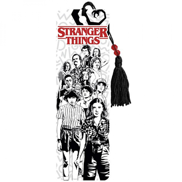 Stranger Things Characters Black and White Line Art Bookmark | Wish