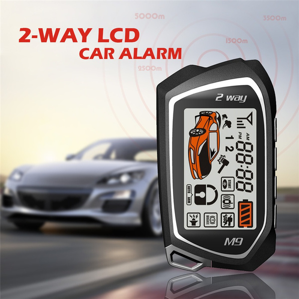 Two Way Car Alarm System Engine Start Security Keyless Entry Kit 2X LCD ...