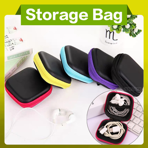 Pocket Hard Storage Bag Case For Earphone EVA Headphone Container Cable ...