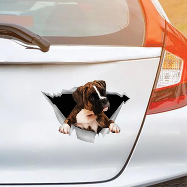 Dog car decal, dog car sticker,dog decal,dog sticker,3D sticker, funny ...