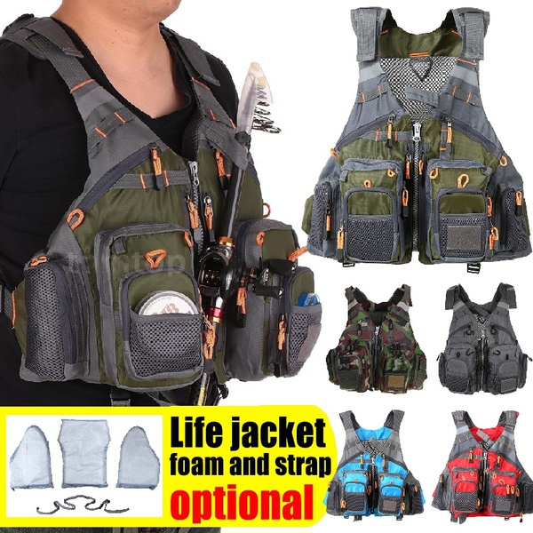 Lixada Outdoor Breathable Padded Fishing Life Vest Superior 209lb ...