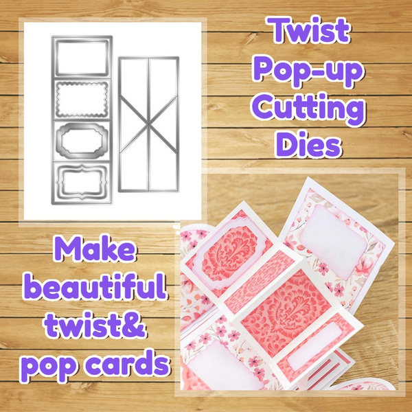 Pop Up Card Cutting Dies Set Twist & Pop Metal Cutting Die For DIY ...