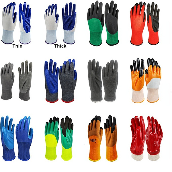 Nylon Nitrile Nitrile Glove Rubber Hanged Dipped Leather Gloves Latex ...