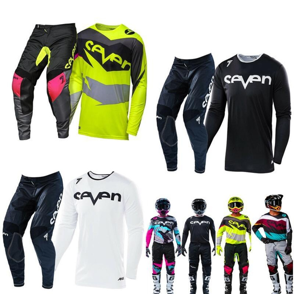 New White 2022 Seven Mx Motocross Jersey and Pants Mtb Gear Set Combo ...