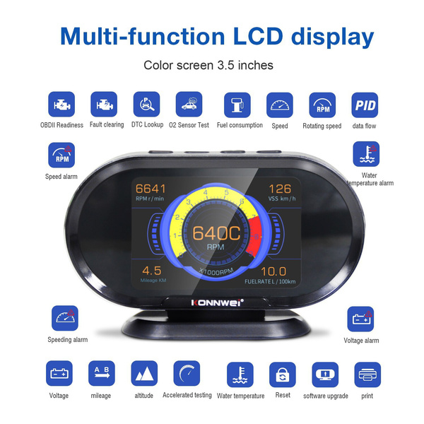 KW206 OBD2 On-Board Computer Car Digital Computer Display OBD 2 Scanner ...