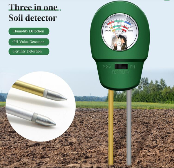 3 in 1 Soil Moisture Fertility Meter Flower Meter PH Testing Fertility ...