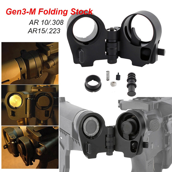 Use for M16/M4 Sr25 Tactical Ar Folding Stock Adapter Airsoft Hunting ...