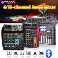 Ammoon TM4/TU04 Digital 4/12-Channel Audio Mixer Mixing Console Built ...