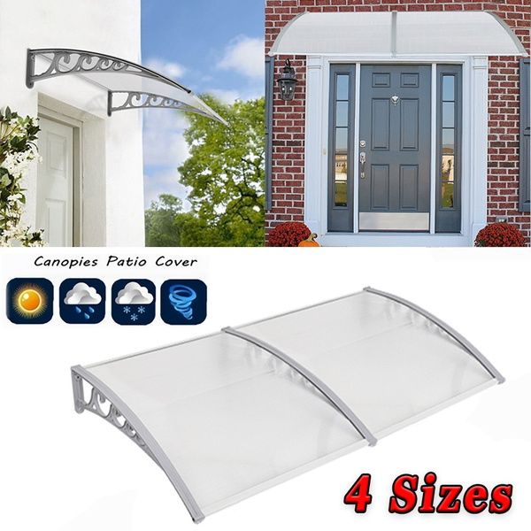 4 Sizes Door Sun Shade Window Canopy Hollow Sheet Awning Protection ...