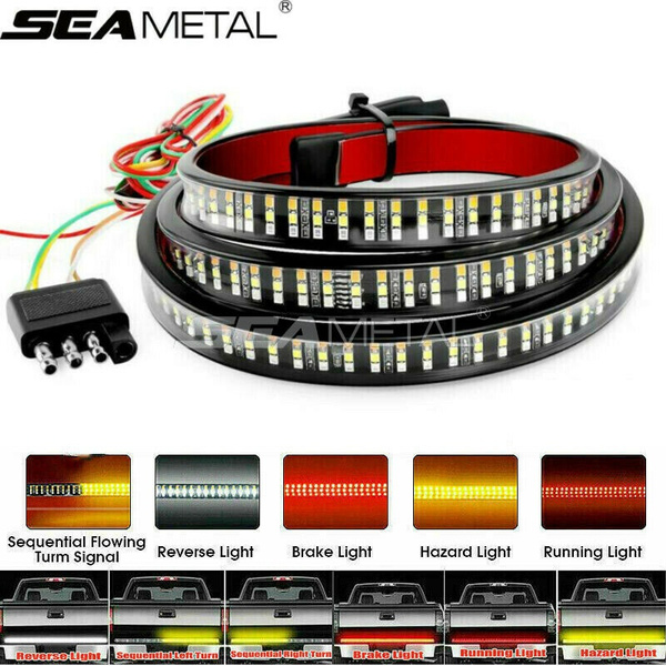 120/150 CM 3-Row 432 LED Truck Tailgate Light Bar Strip Reverse Brake ...