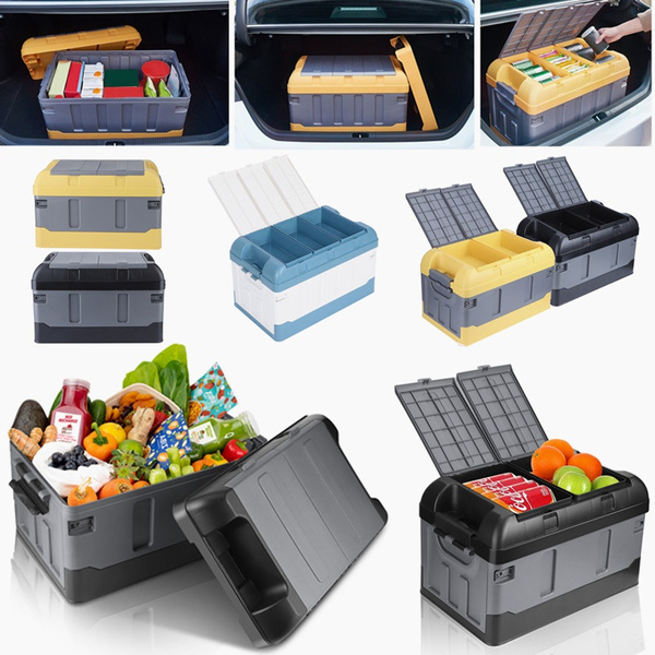 Collapsible Portable Trunk Organizer, 45L/75L Plastic Collapsible Car ...