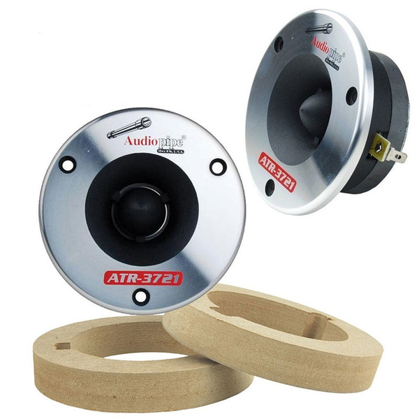 1-Pair Titanium Super Bullet Tweeters 350W 4 Ohm w/ Custom MDF Tweeter ...