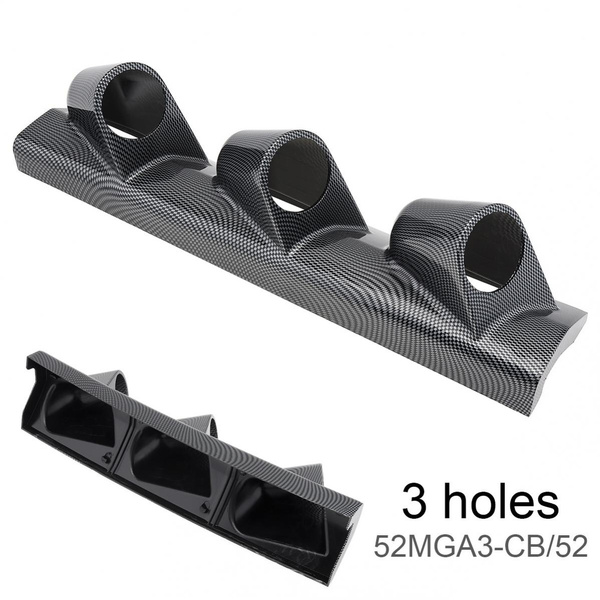 52mm 2 Inch Auto Car Gauge Triple Carbon Fiber Cup Holder Pod Car ...