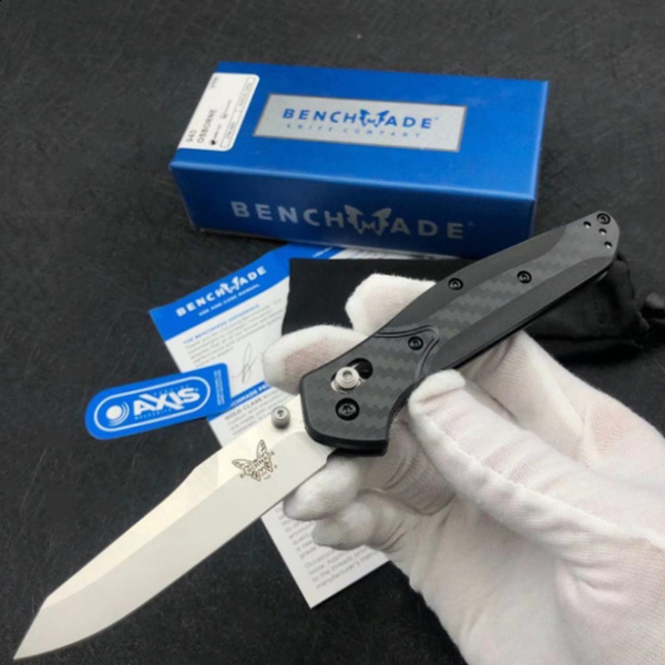 940 Osborne Pocket Knife S90v Stone Washing Ordinary Blade Carbon Fiber ...