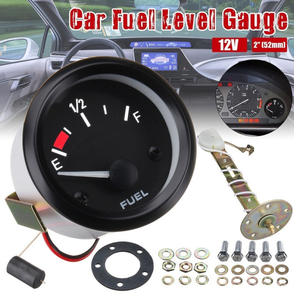 NEW 2''(52mm) DC 12V Car Fuel Level Gauge Meter With Fuel Sensor E-1/2 ...