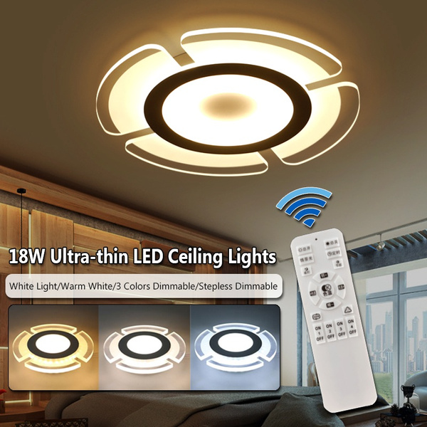 Ultra-thin LED Ceiling Lights Dimmable Ceiling Lamp with Remote Control ...
