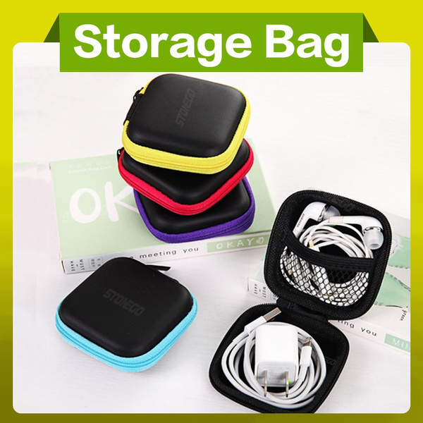 Square Storage Bag Case For Earphone EVA Headphone Container Cable ...