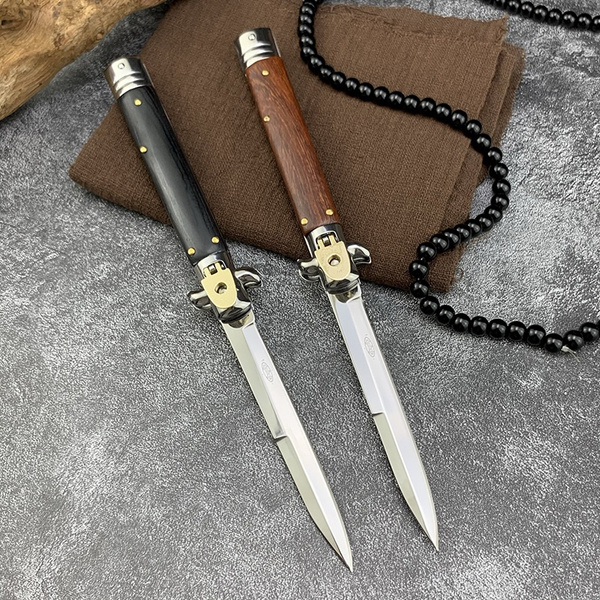 11" Inch AKC Italian style spring assisted Side jump knife 440C Single ...
