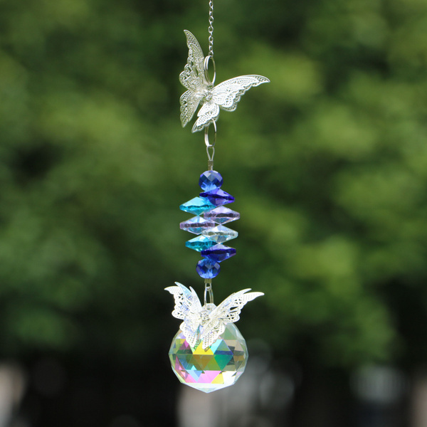 1PC Garden Sun catchers Metal Butterfly Rainbow Collection Hanging ...