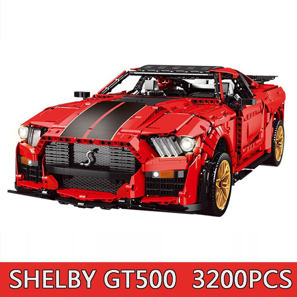 2021 New 3200Pcs K135 Shelby Ford Mustang GT500 MOC Super Racing Sport ...