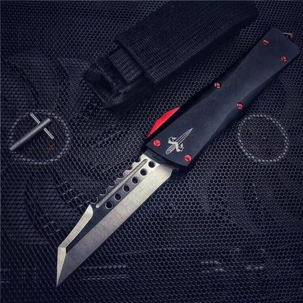 Microtech Combat Troodon Warhound Adjustable Switchblade Flick Knife D2 ...