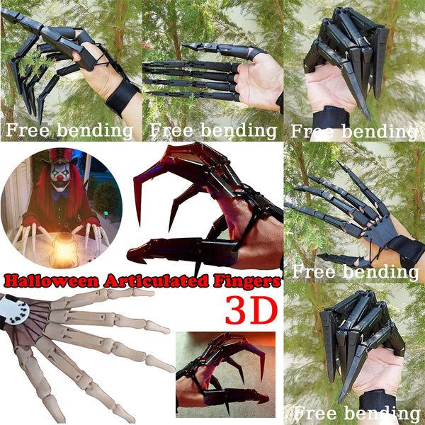 Halloween Articulated Fingers 3D Articulated Finger Extensions Cosplay ...