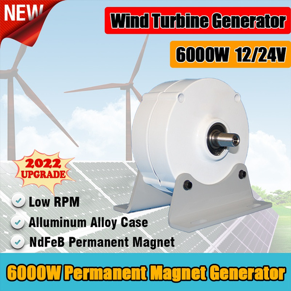 2022 Newest 6000W 12V/24V Wind Power Turbine Generator Permanent Magnet ...