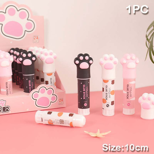 Cartoon Cat Claw Glue Stick White Nontoxic DIY Scrapbooking Paper Card ...