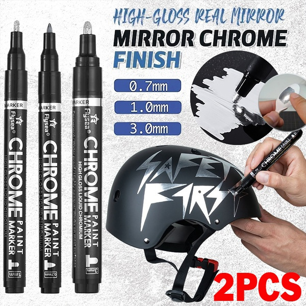2/1PCS Liquid Mirror Chrome Marker DIY Reflective Paint Pen Art Marker ...