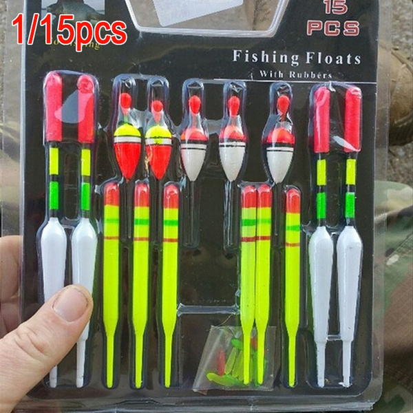 15pcs/1pc Assorted Sizes Fishing Lure Floats Bobbers Slip Drift Tube ...