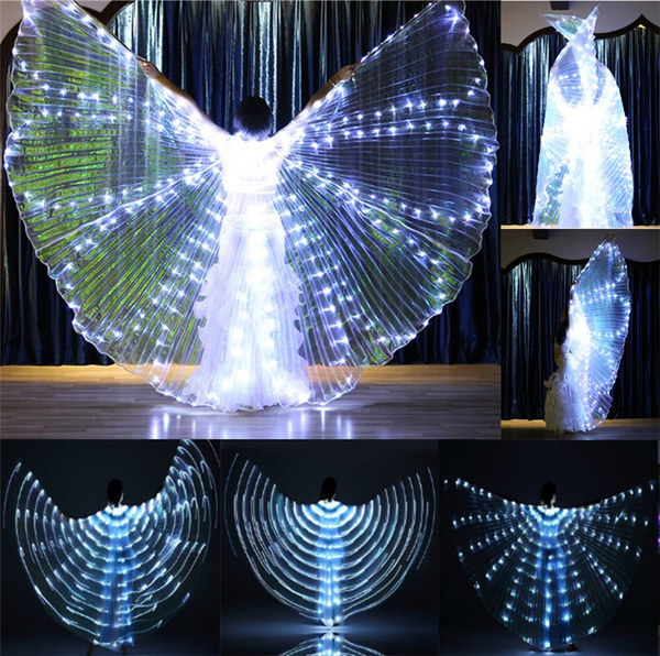 LED Dress Belly Dance LED Isis Wings Light Up Show LED Wings with 2pcs ...