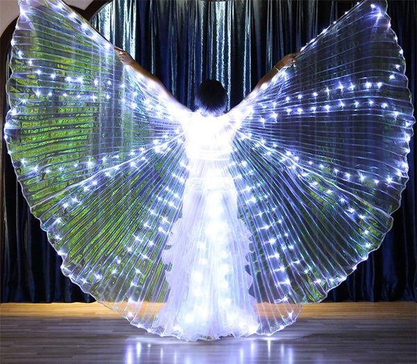 LED Dress Belly Dance LED Isis Wings Light Up Show LED Wings with 2pcs ...