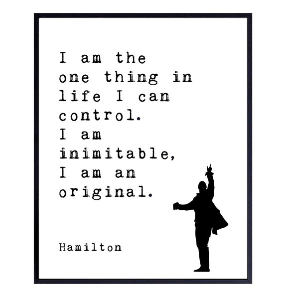 Hamilton Poster - Inspirational Quote Wall Art Decor - Motivational ...