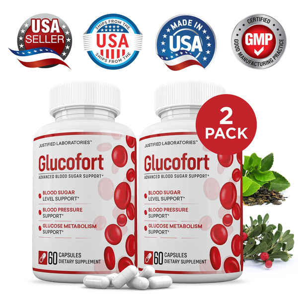 (2 Pack) Glucofort Advanced Formula 620MG All Natural Blood Sugar ...