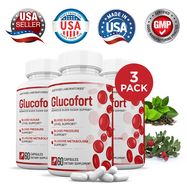 (3 Pack) Glucofort Advanced Formula 620MG All Natural Blood Sugar ...
