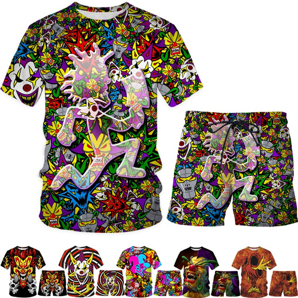 Men's Fashion Insane Clown Posse Icp Joker Cards 3D Printed T-shirt ...