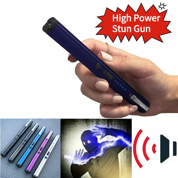 100KV High Power Stun Gun Outdoor Travel Easy To Carry Self Defense ...