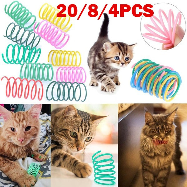 20/8/4Pcs Cute Cat Spring Toys Wide Durable Heavy Gauge Plastic ...