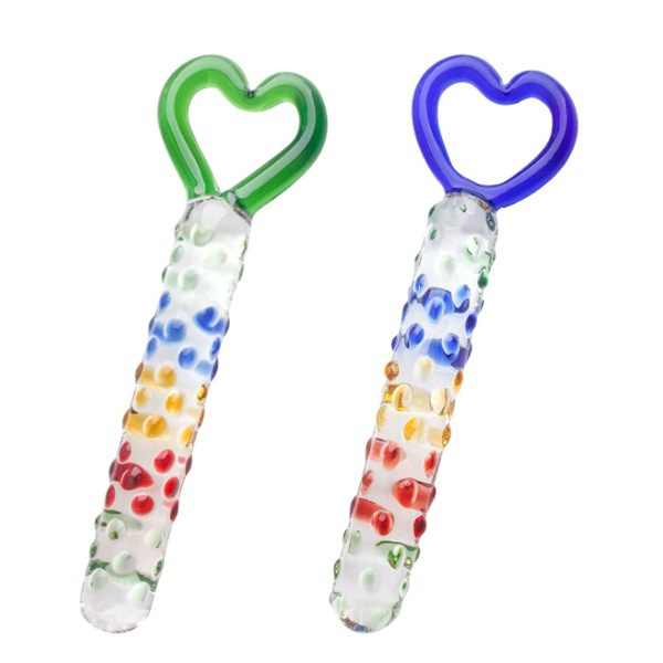 Crystal Glass Colorful Penis Mace Screw Anal Plug Male And Female Masturbation Tool For Couples