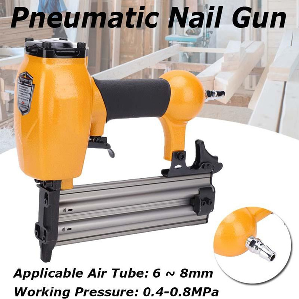 Pneumatic Straight Nail Gun Air Hand Nailer Woodworking Tool 0.4-0.8MPa ...