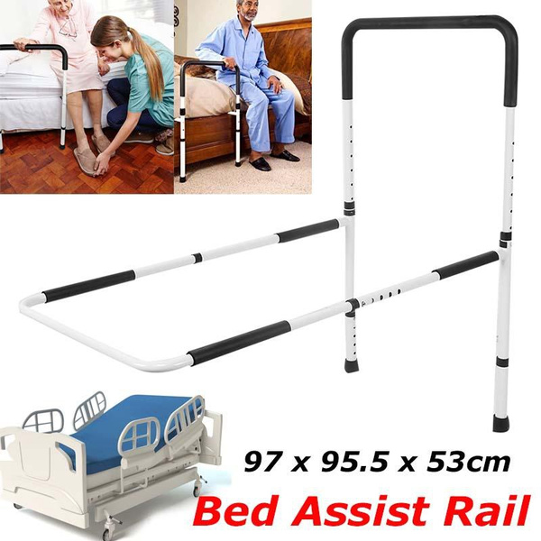 Bed Rail Adjustable Bed Assist Handle Railing Hand Guard Grab Bar ...