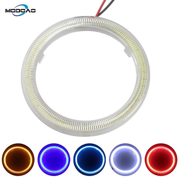 LED Headlight COB Angel Eyes Halo Bulb Car Ring Daytime Running Light ...