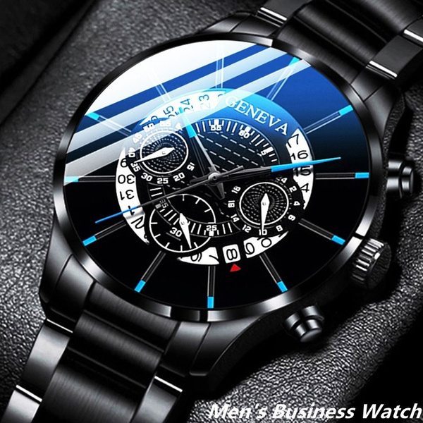 Fashion Mens Watche Men Luxury Business Watches Stainless Steel Strap ...