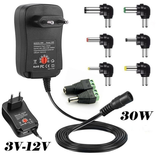 Universal Multi Voltage AC/DC Adapter Switching Power Supply with 6 ...