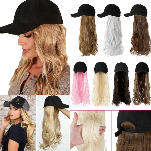 Qlenkay Baseball Cap with Hair Extensions for Women Adjustable Hat with ... Qlenkay Baseball Cap with Hair Extensions for Women Adjustable Hat with ...