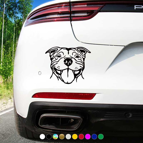 1PC SMILING STAFFY Car Decal Lovely Stickers Funny SUV Window Decor Car ...