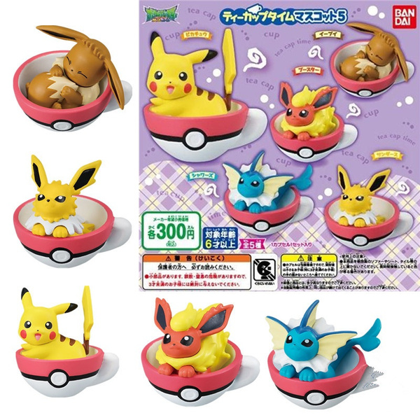 5 Pcs/sets Pikachu Eevee In A Cup PVC Figure Collectibles Toy | Wish