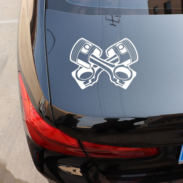 17.6X13.2CM Engine Pistons JDM Scratch Occlusion Vinyl Decal Car ...